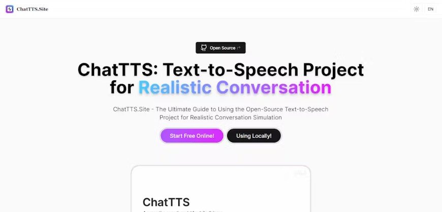 ChatTTS Site - An efficient guide to help you get started with ChatTTS ...